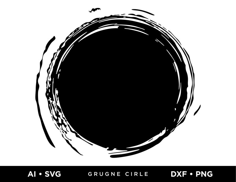 Grunge Circle - Etsy