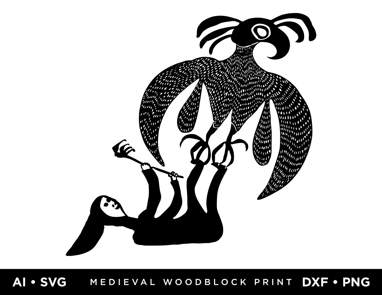 Medieval Woodblock Print - Etsy