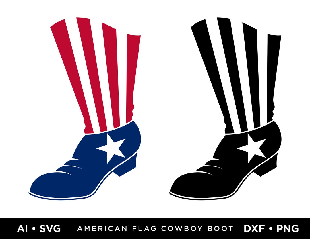 American Flag Cowboy Boot - Etsy