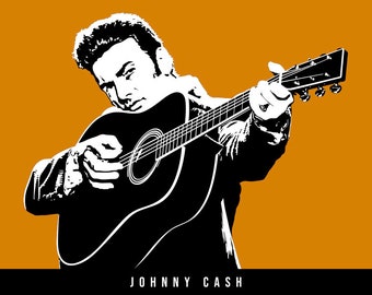 Johnny Cash Guitar Shaped SVG,PNG, and JPEG File - Etsy