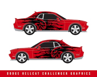 Octane Red Dodge Challenger Hellcat Widebody - Etsy