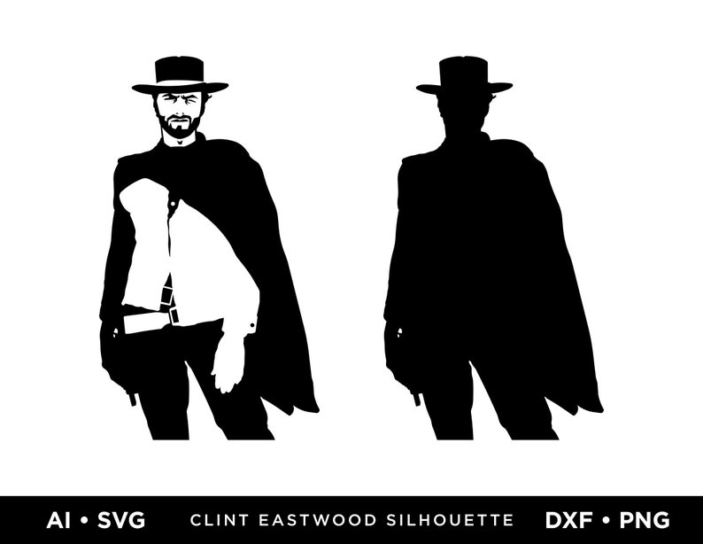 Clint Eastwood Silhouette - Etsy