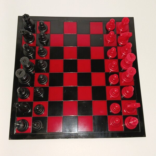Black Red Chess Board - Etsy