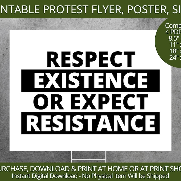Printable Resistance - Etsy