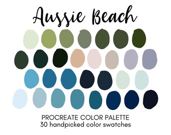 Pebble Beach | Procreate Color Palette | 30 Color Swatches | iPad ...