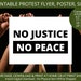 No Justice No Peace Poster | Printable Solidarity Political Protest ...