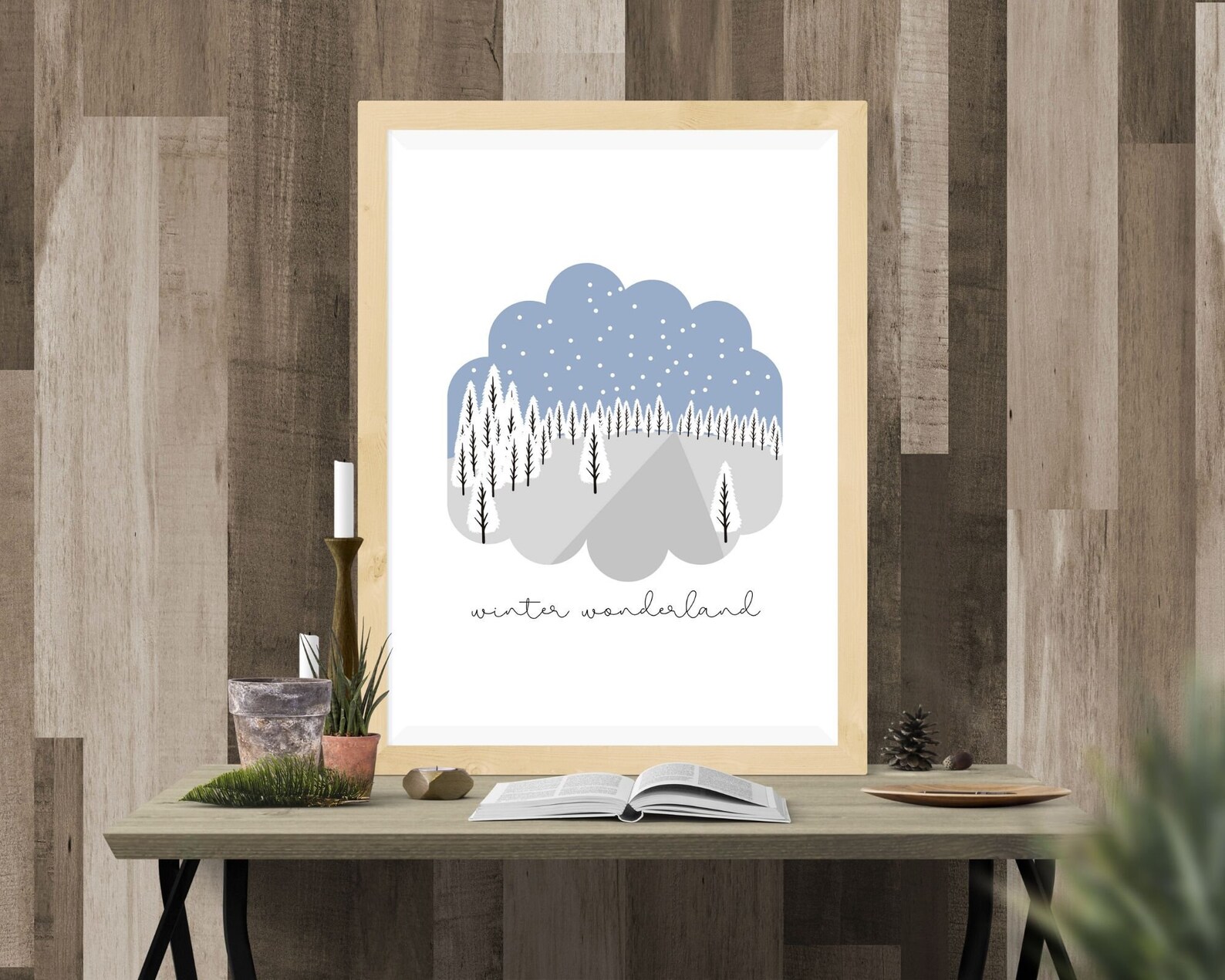 Winter Wonderland Decoration Printable Winter Art Holiday - Etsy