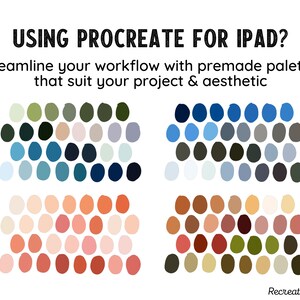 4 Pack Procreate Color Palette Bundle iPad Procreate Illustration Tools ...