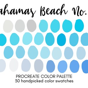 Bahamas Beach Procreate Color Palette | Color Swatches | iPad Procreate ...