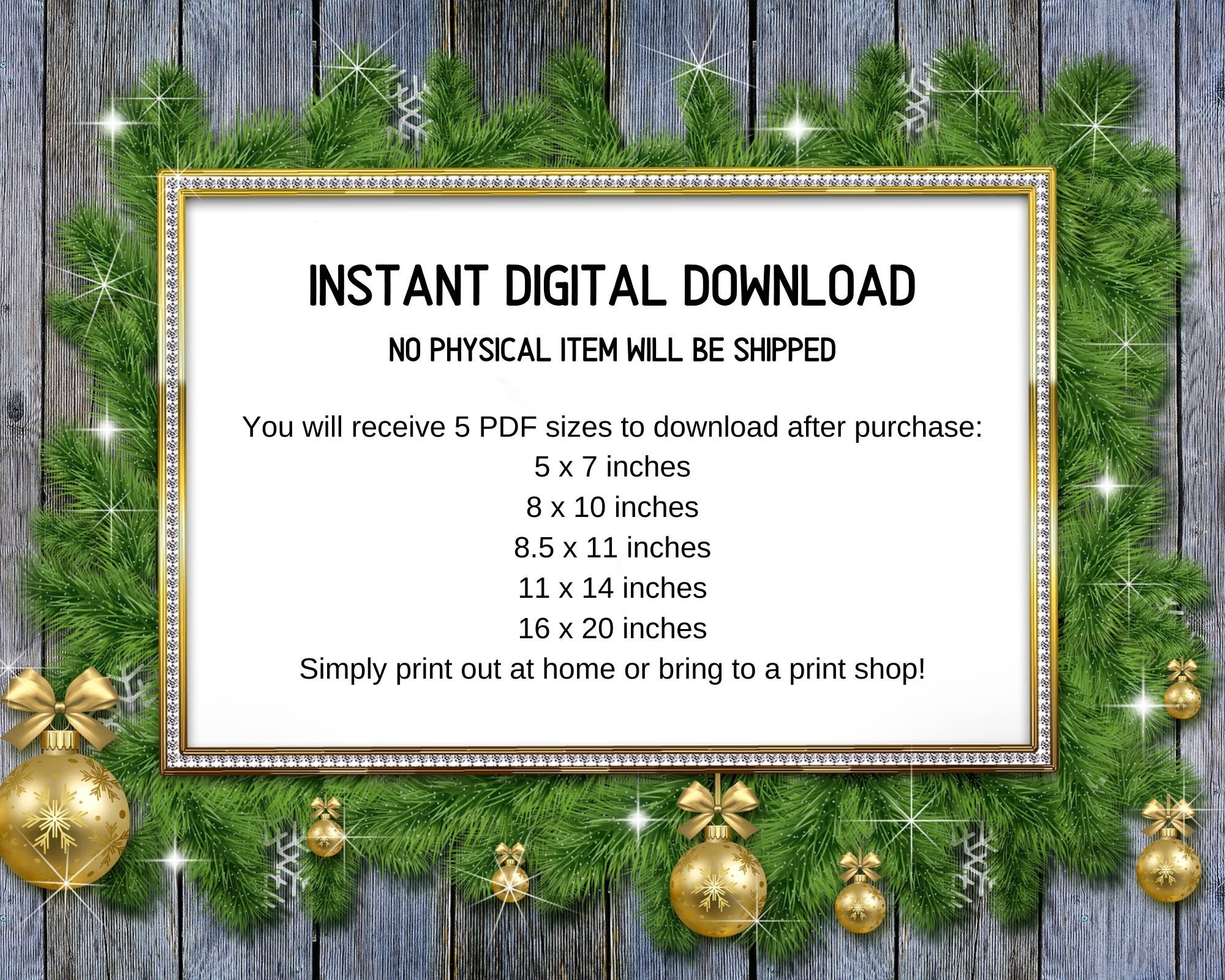 Winter Wonderland Decoration Printable Winter Art Holiday - Etsy