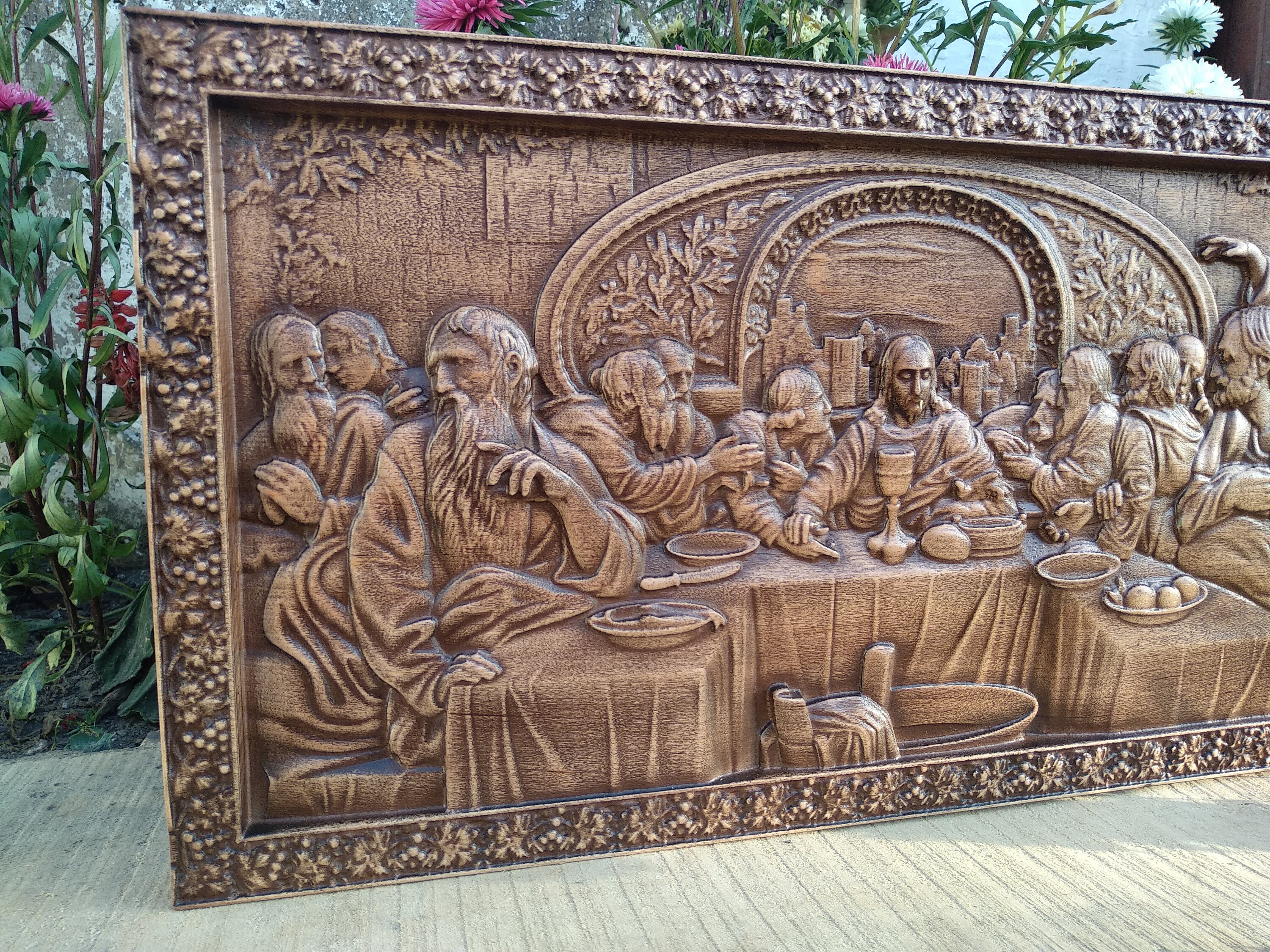 Last Supper Carving Wood Christ the Last Supper Religion - Etsy