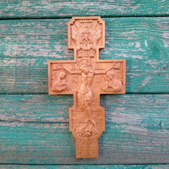 Wood Carved Cross Cross Wall Art Wood Gifts | Etsy