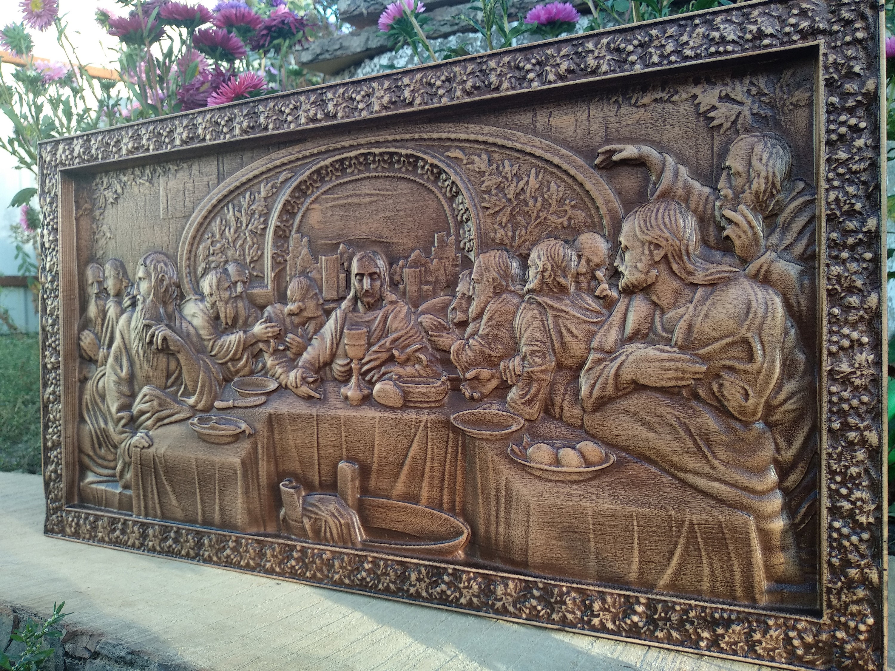 Last Supper Carving Wood Christ the Last Supper Religion - Etsy