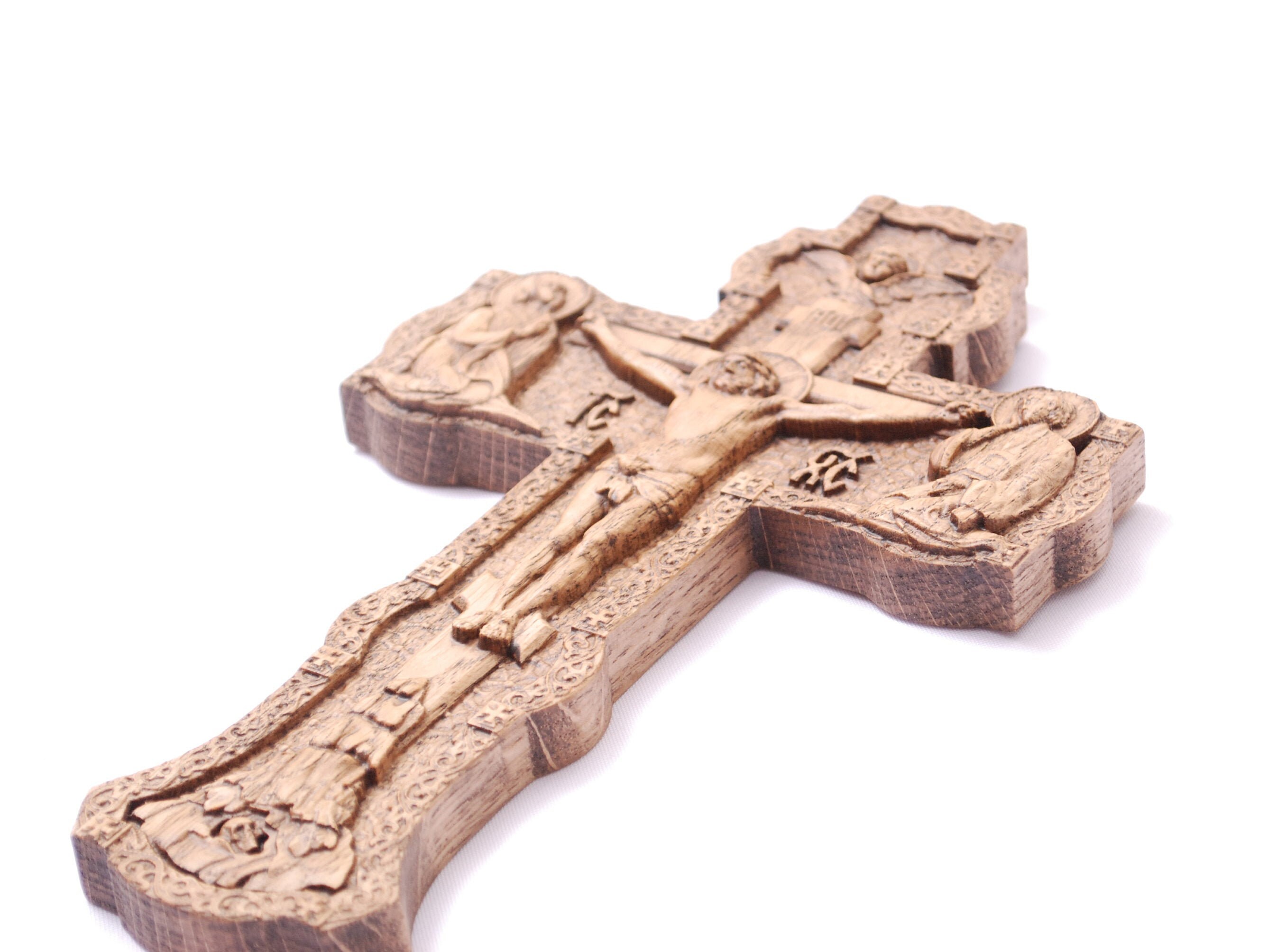 Wall Cross Wood Crucifix Religious Wood Carving Orthodox Cross - Etsy