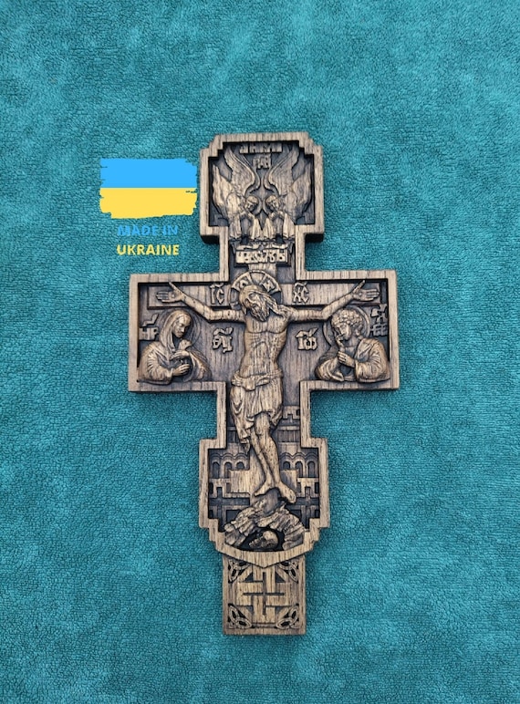 Wooden Crucifix Jesus Christ Carved Wooden Cross Wooden - Etsy