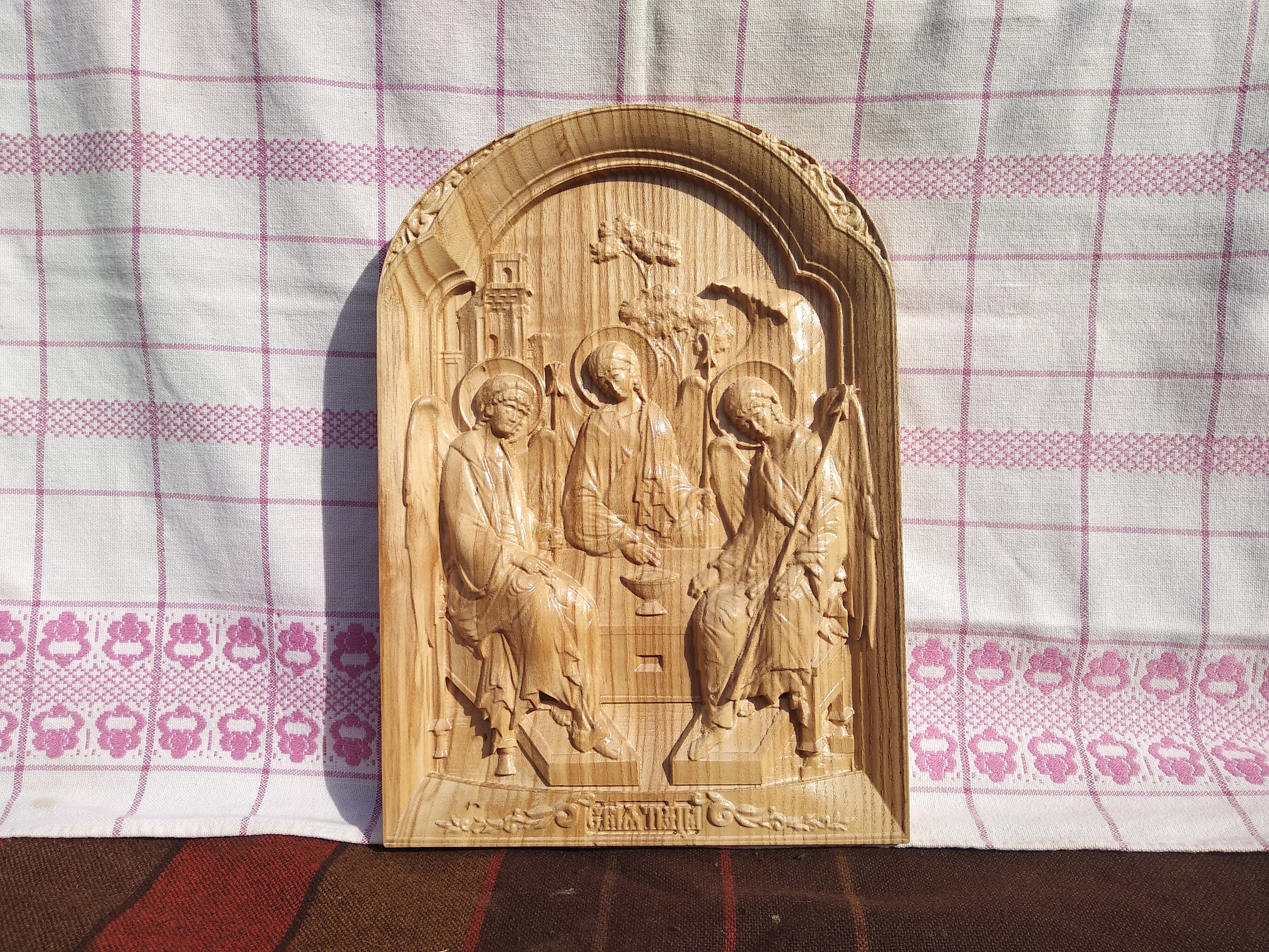 Holy Trinity Wooden Carved Icon holy Trinity | Etsy