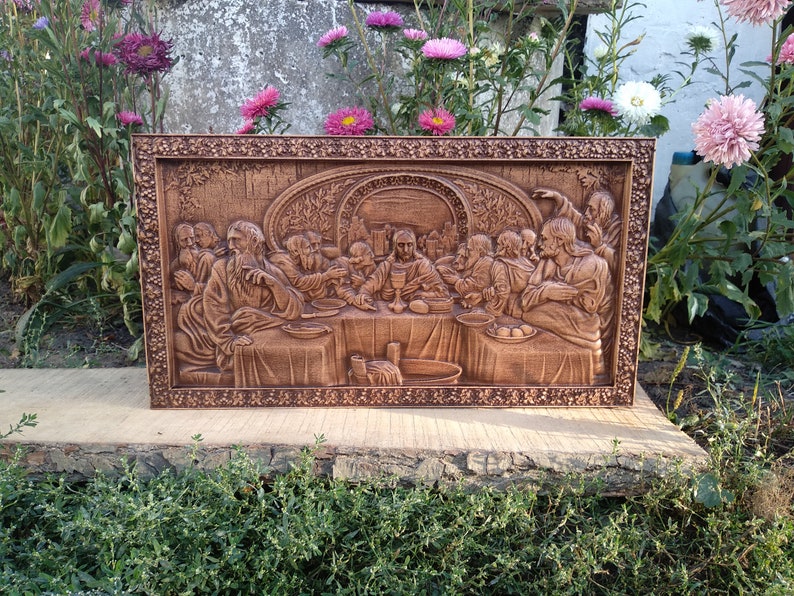 Last Supper Carving Wood Christ the Last Supper Religion - Etsy