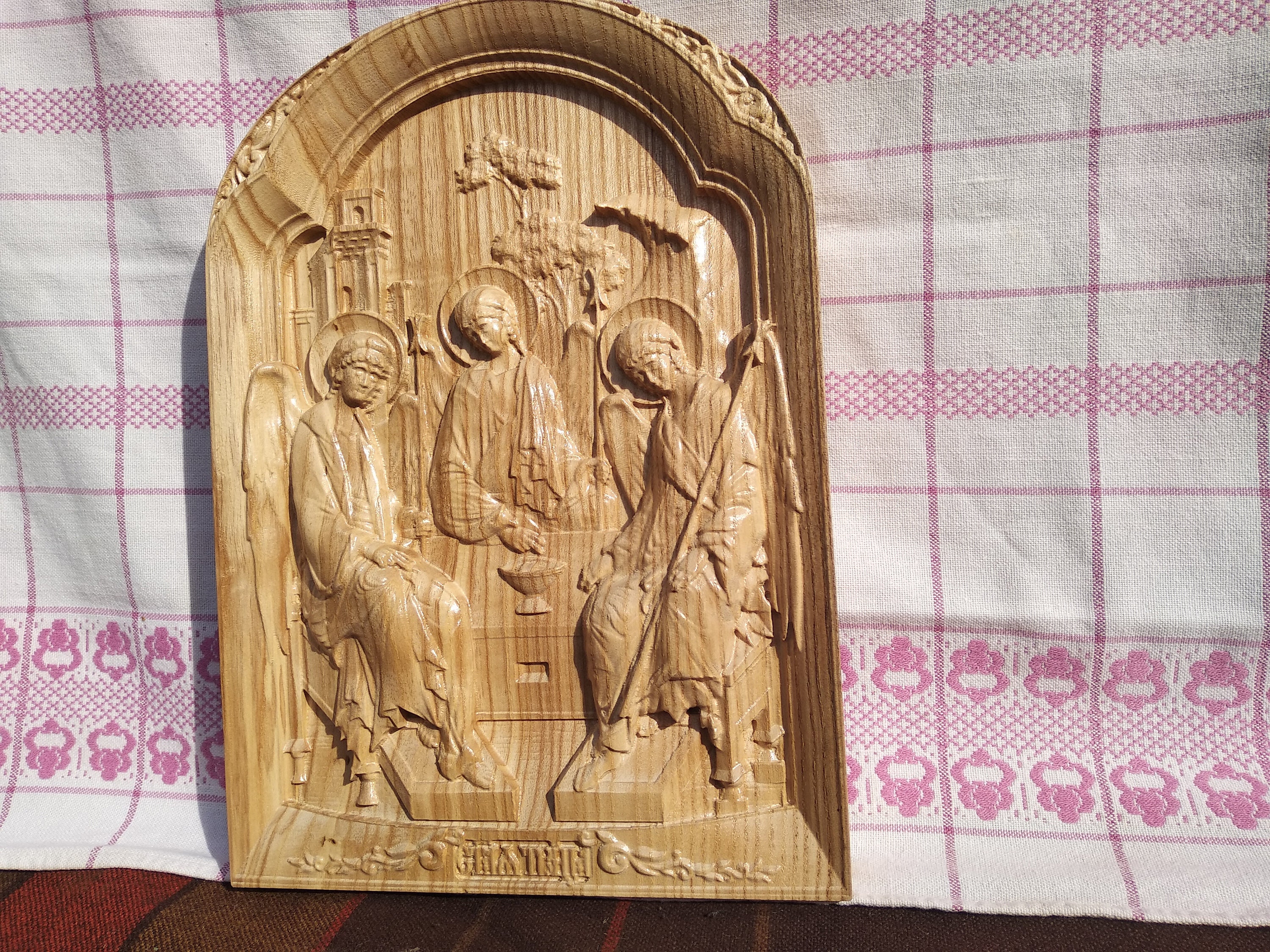 Holy Trinity Wooden Carved Icon holy Trinity | Etsy