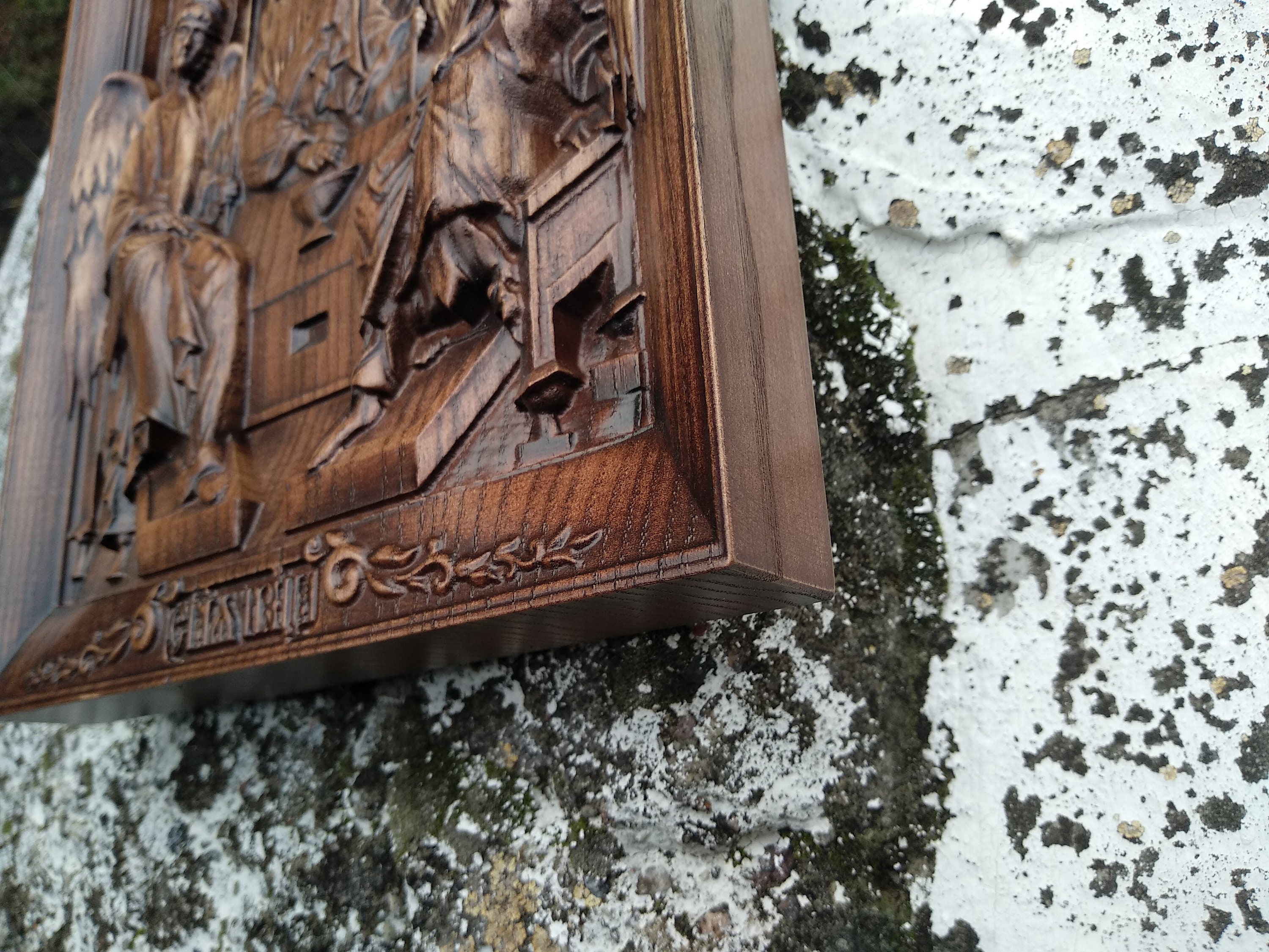 Holy Trinity Wooden Carved Icon holy Trinity - Etsy