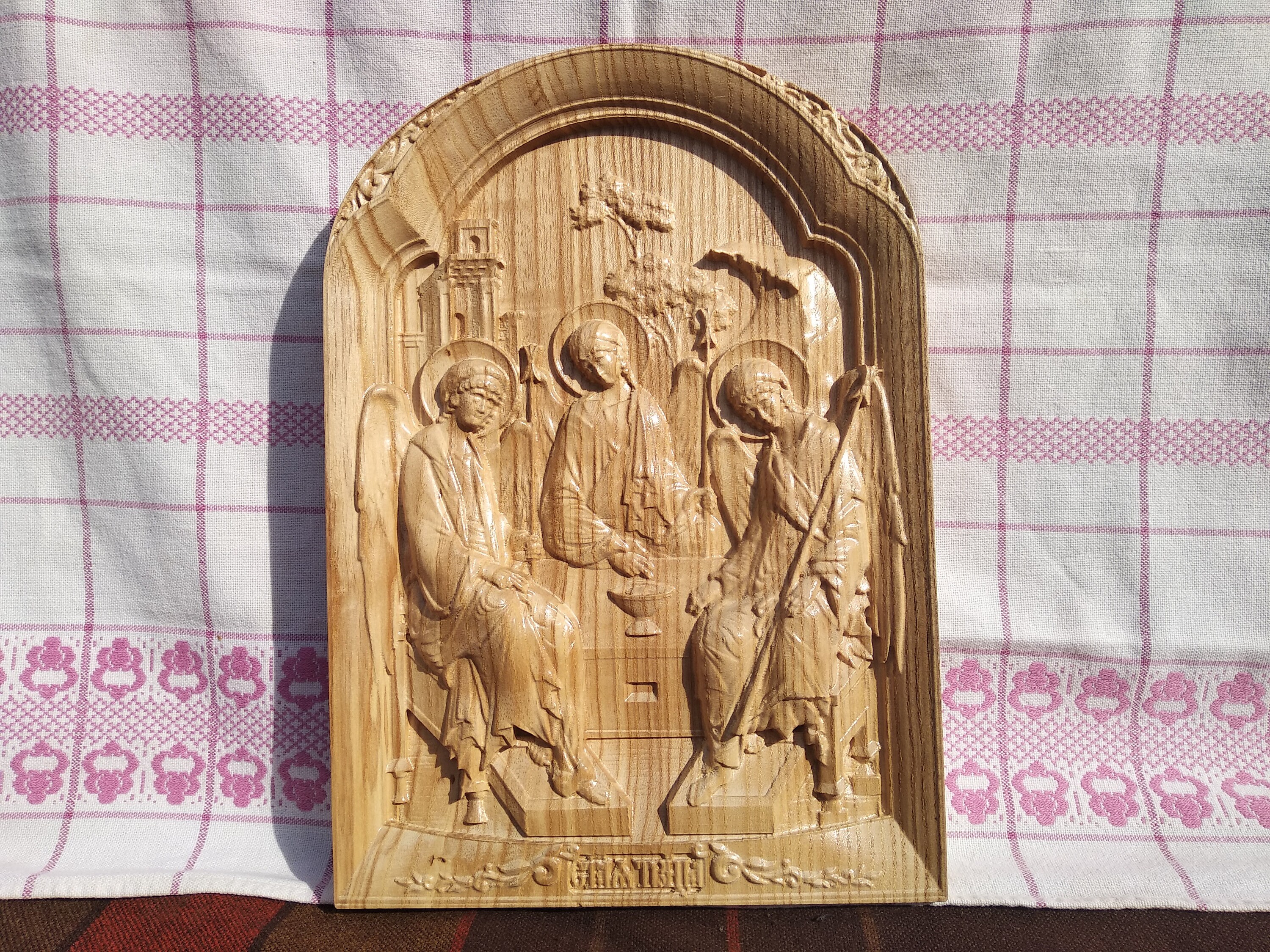 Holy Trinity Wooden Carved Icon holy Trinity | Etsy