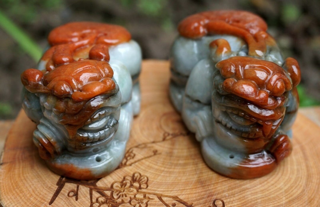 60mm Pair of Jadeite W Certified 100% Natural Untreated Grade A (A Type ...