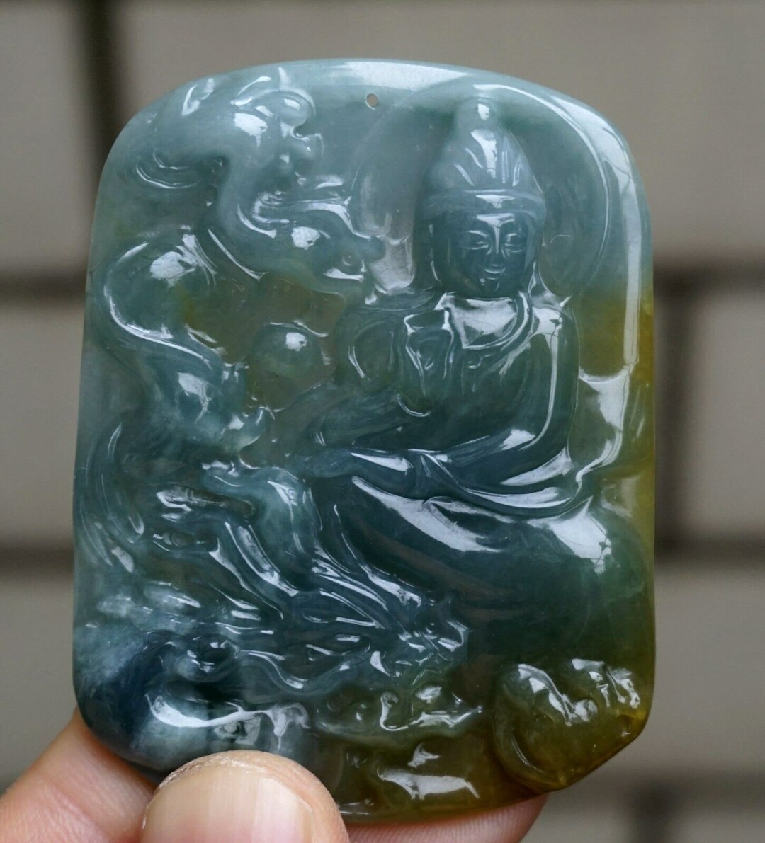 59mm Icy Blue Water Jadeite Jade Certified Natural Grade A Type ...