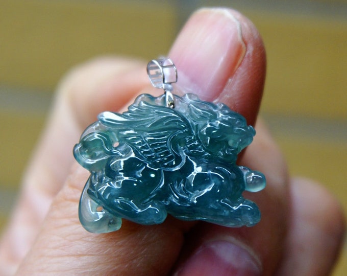 26.7mm Certified Natural Guatemalan Premium Icy Highly Translucent Deep ...