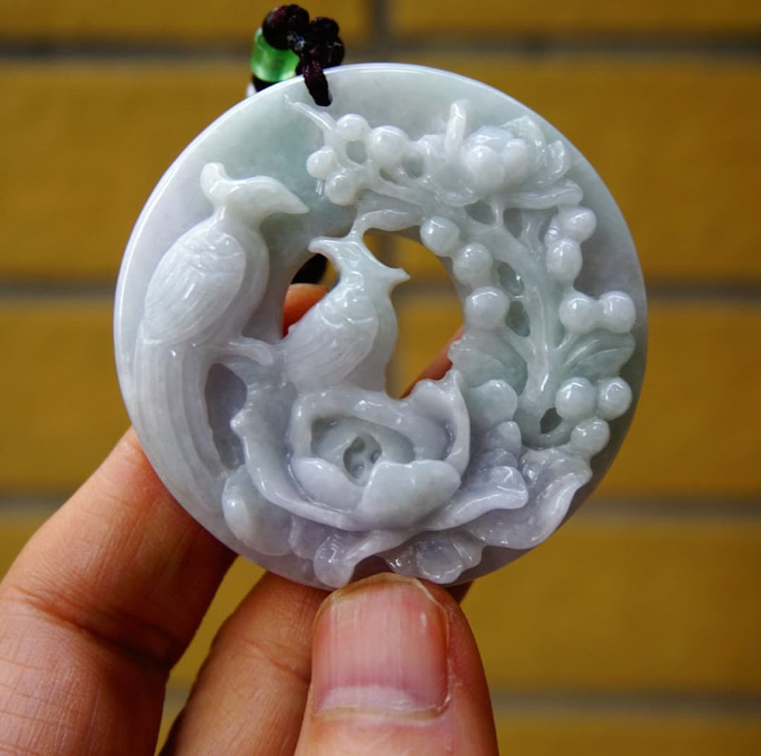 53.1MM Certified 100% Natural Untreated Grade A Jadeite Handmade Carved ...