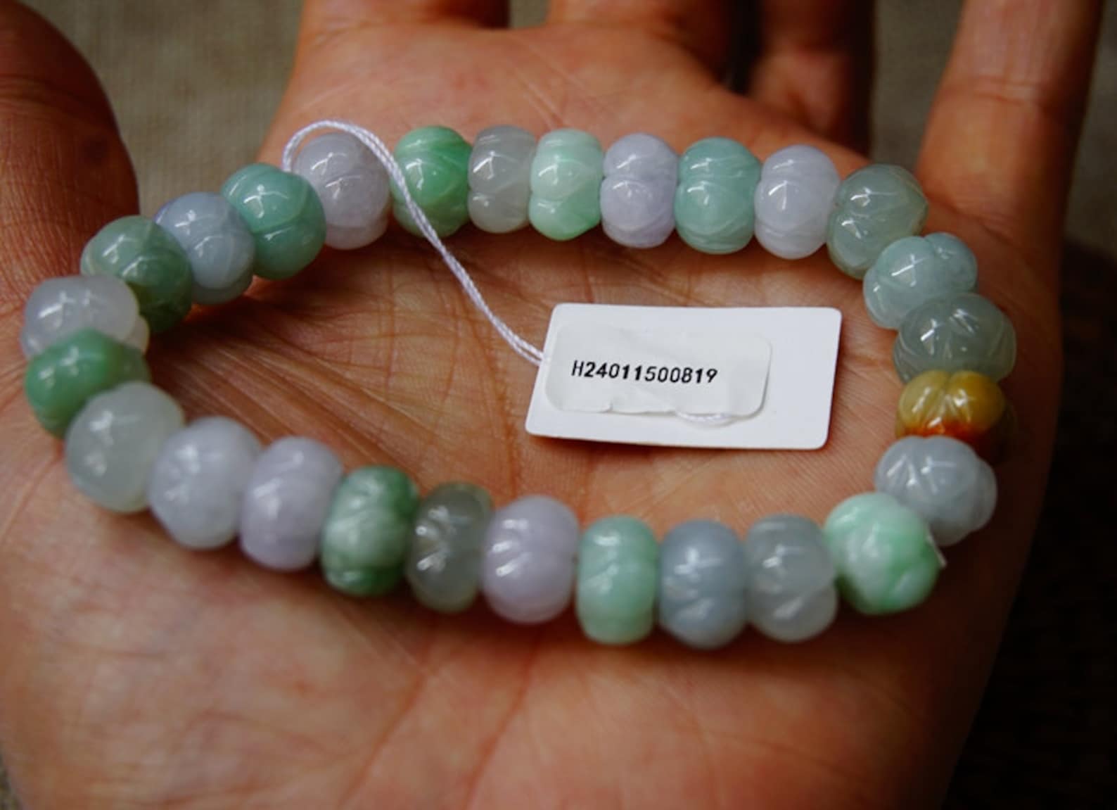 Certified Natural Type A Grade A Jadeite Multi-colored Handmade Carved ...
