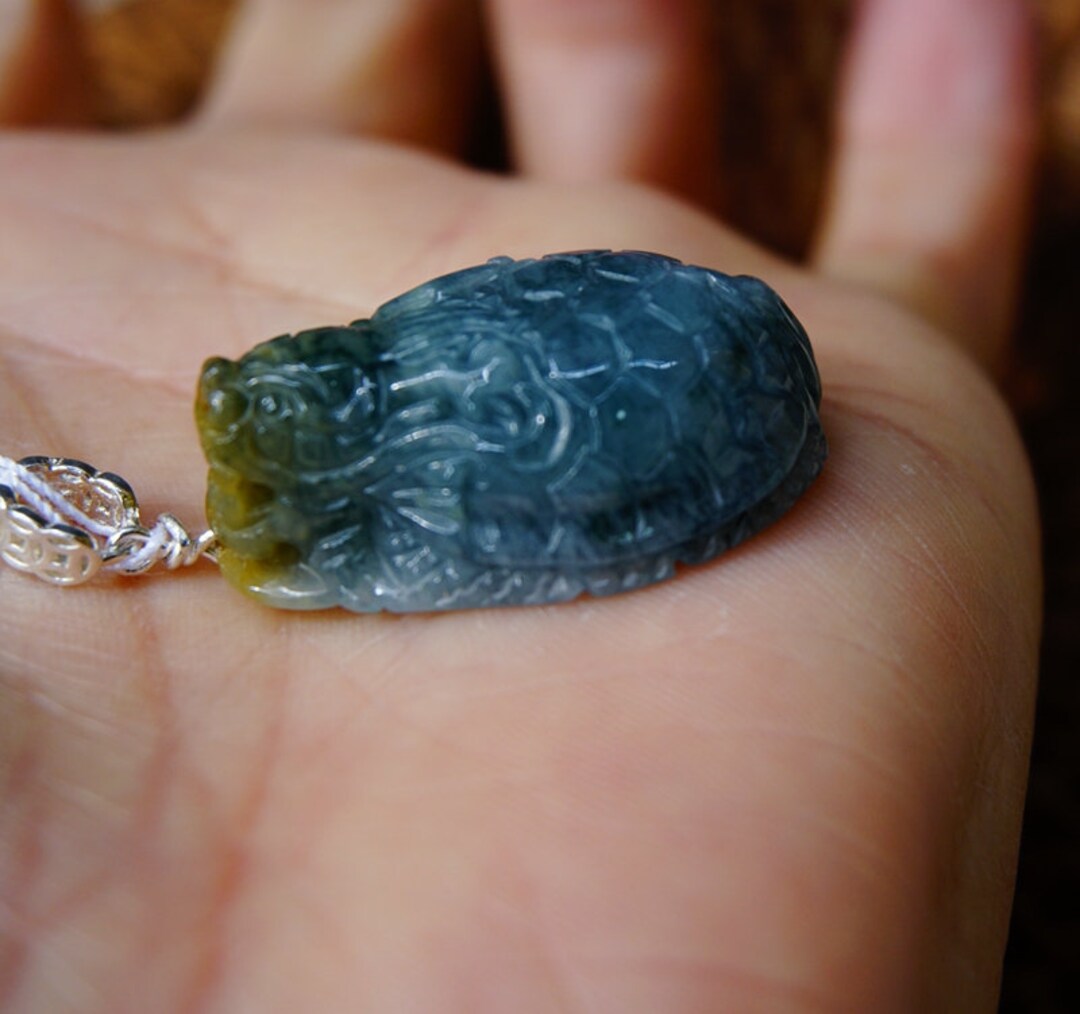 31.4MM Certified 100% Natural Untreated Grade A Brown Jadeite Handmade ...