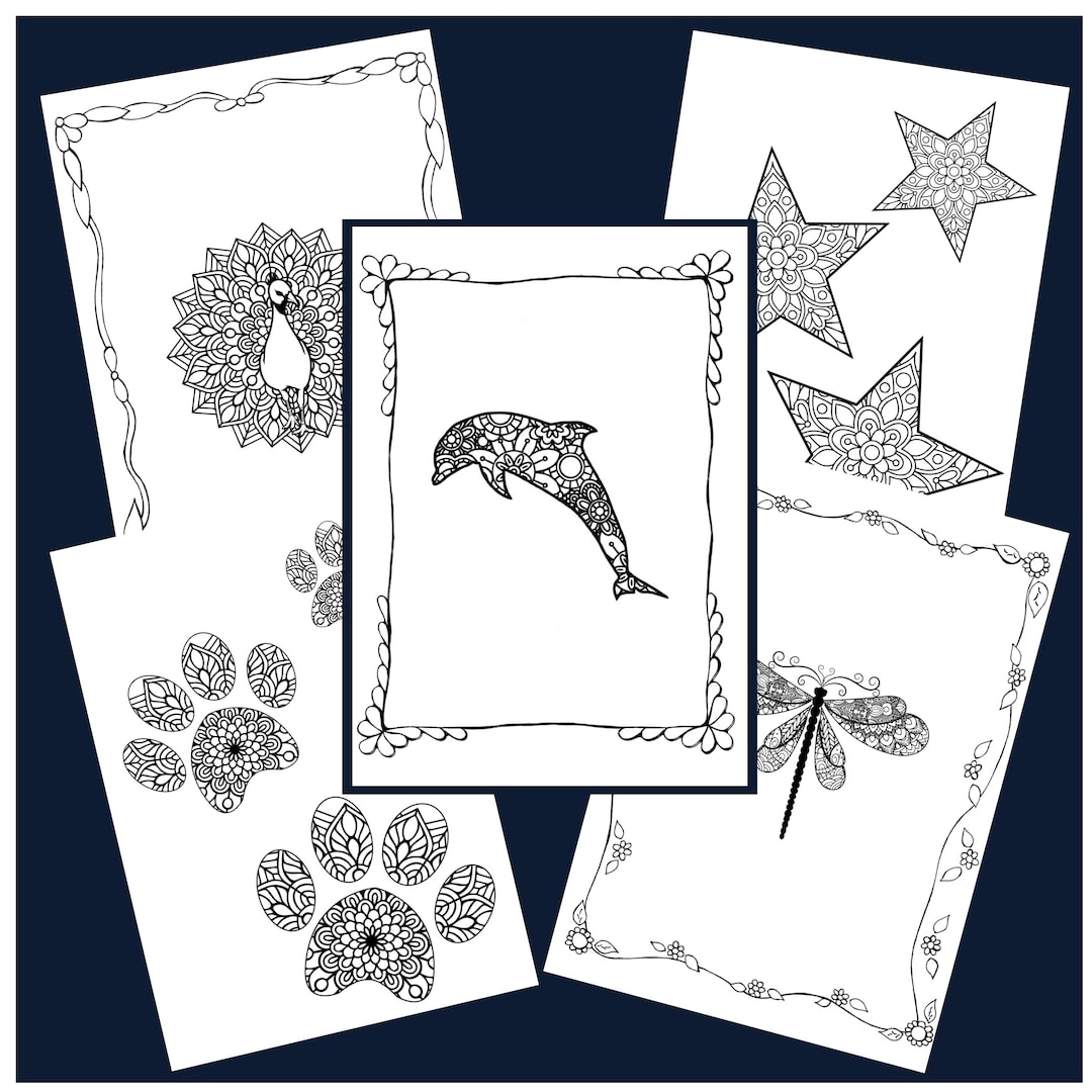 Printable Digital-color Your Card Files: 5x7 Create Art Cards - Etsy