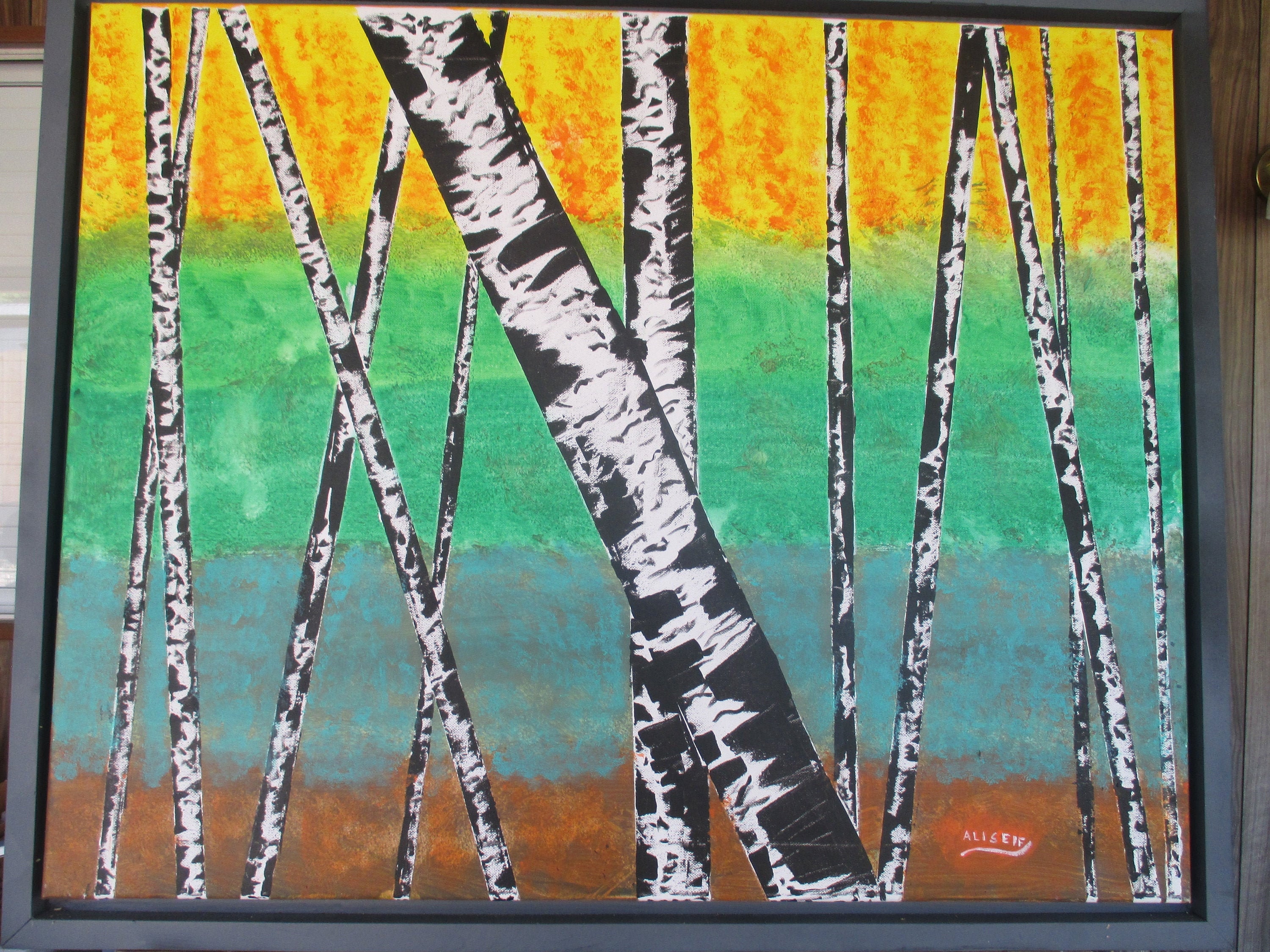 Canvas Painting Trees Tree Painting Tree Canvas Canvas With - Etsy