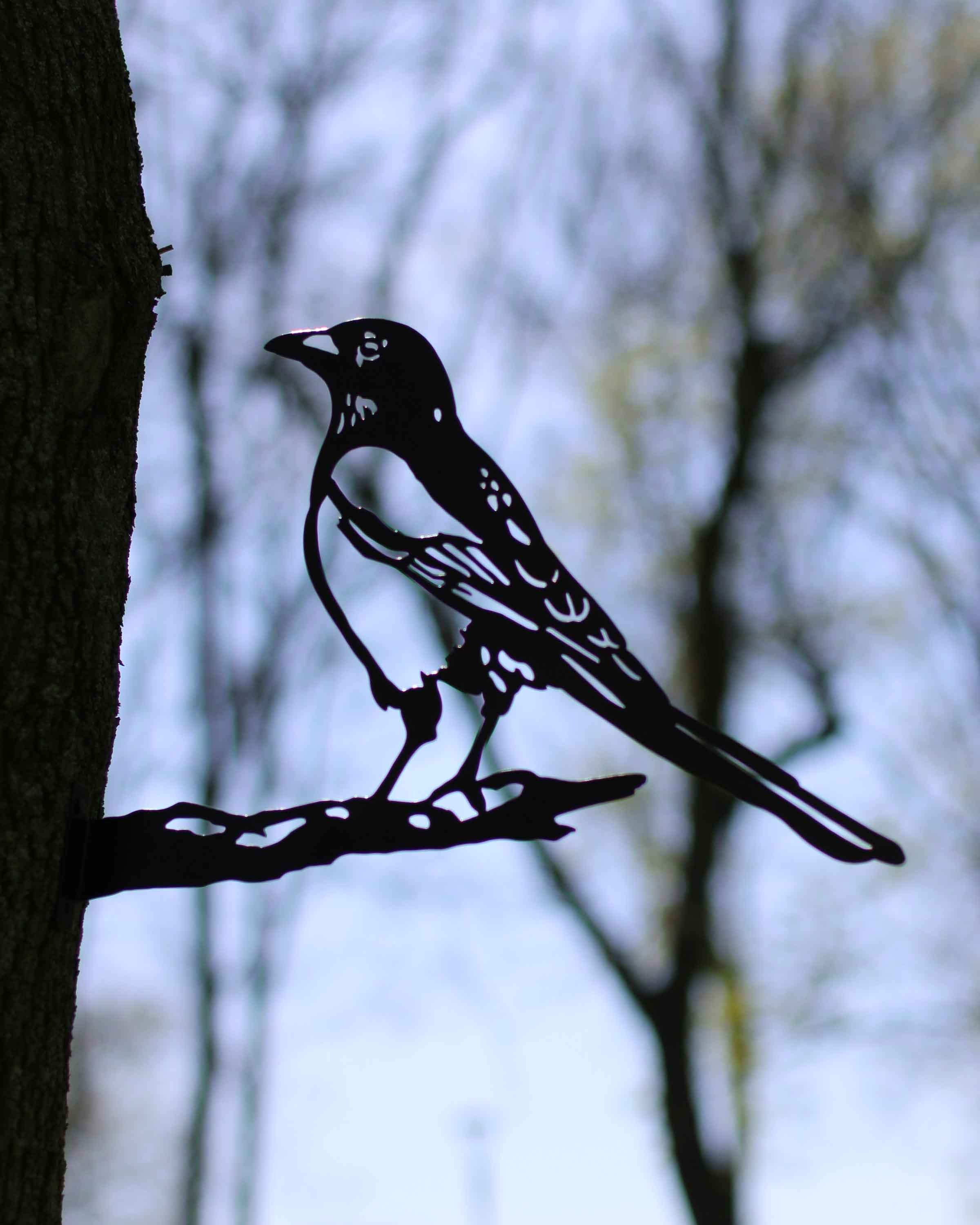 Magpie Wall Decor Metal Wall Art Birds Sign Art Bird Metal Wall Decor ...