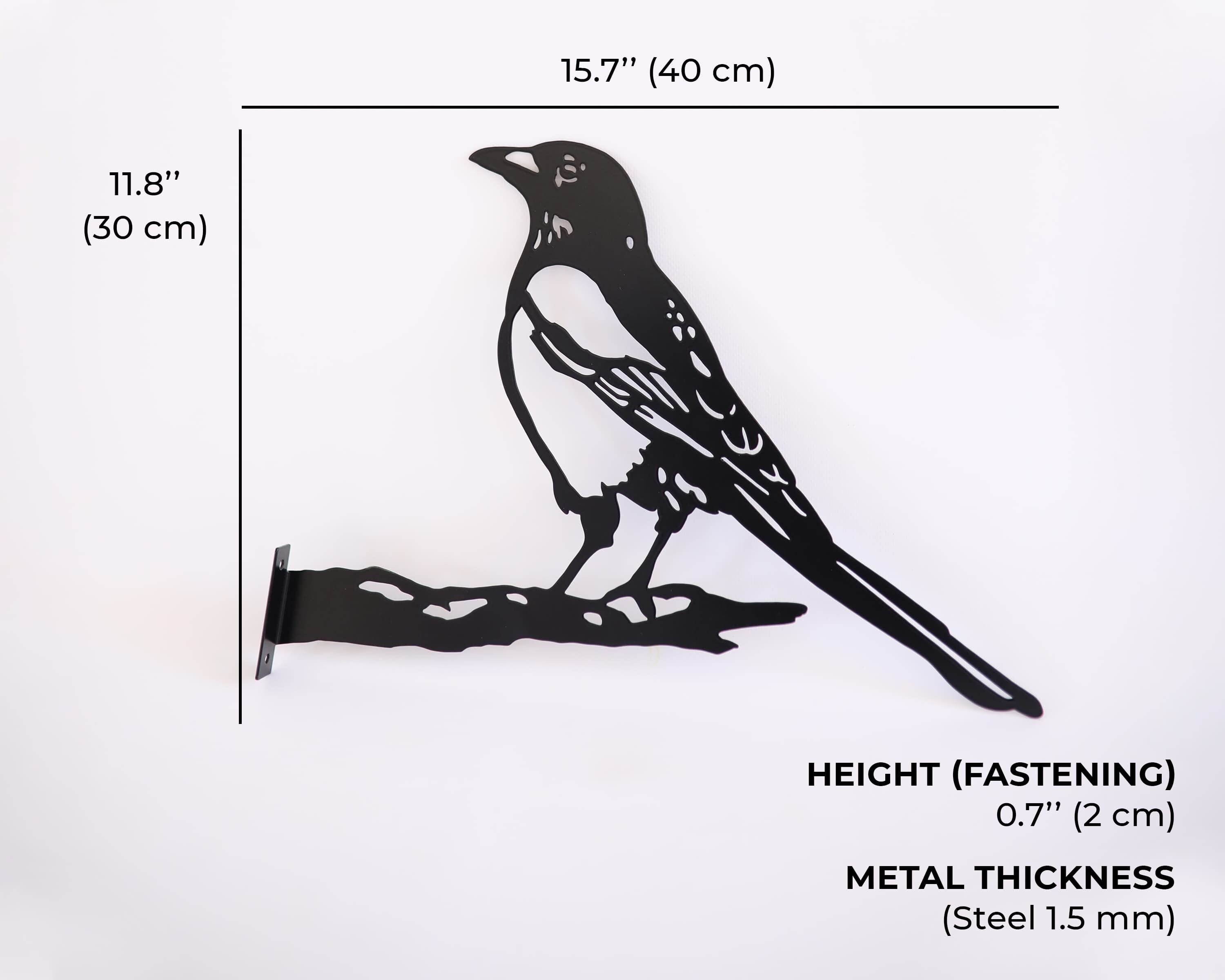 Magpie Wall Decor Metal Wall Art Birds Sign Art Bird Metal Wall Decor ...