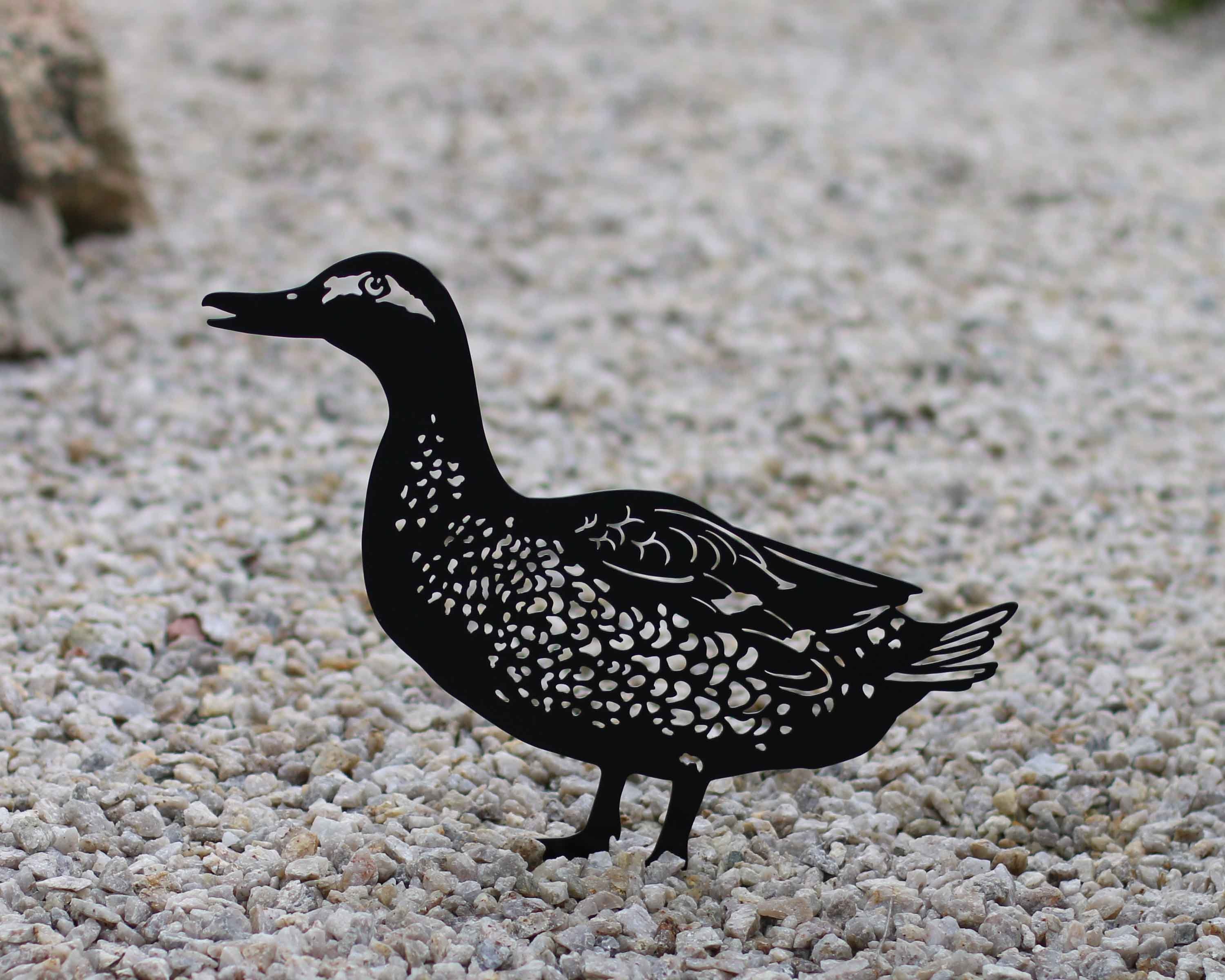 Corten Duck Metal Garden Stakes, Custom Duck Garden Metal Stake, Metal ...