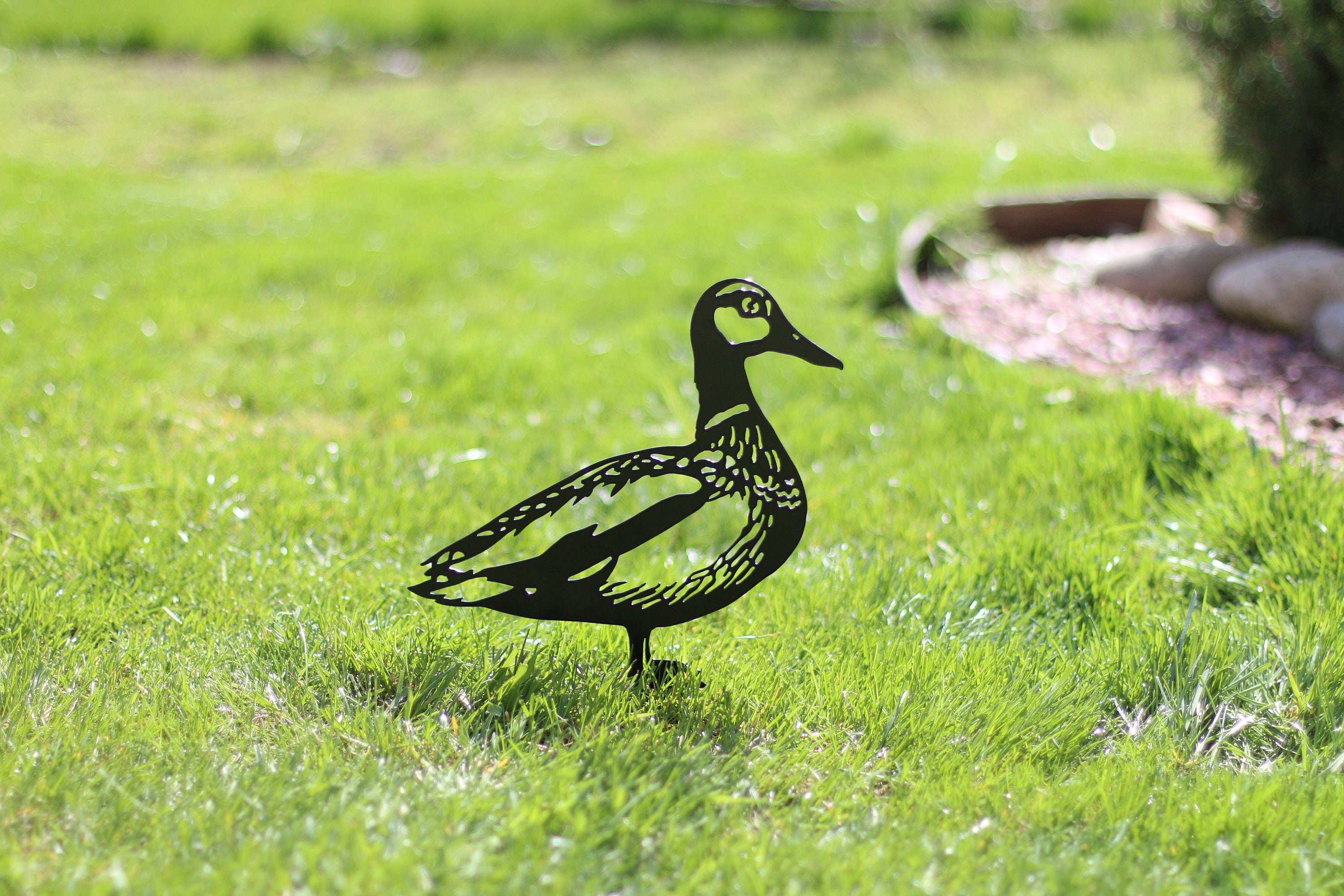 Ducks Metal Garden Stakes, Ducks Yard Decoration, Metal Garden Art ...