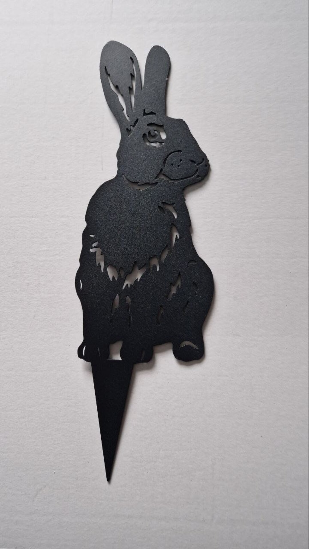 Rabbit Garden Stake Garden Metal Rabbit Yard Art Metal Garden Art Hare ...