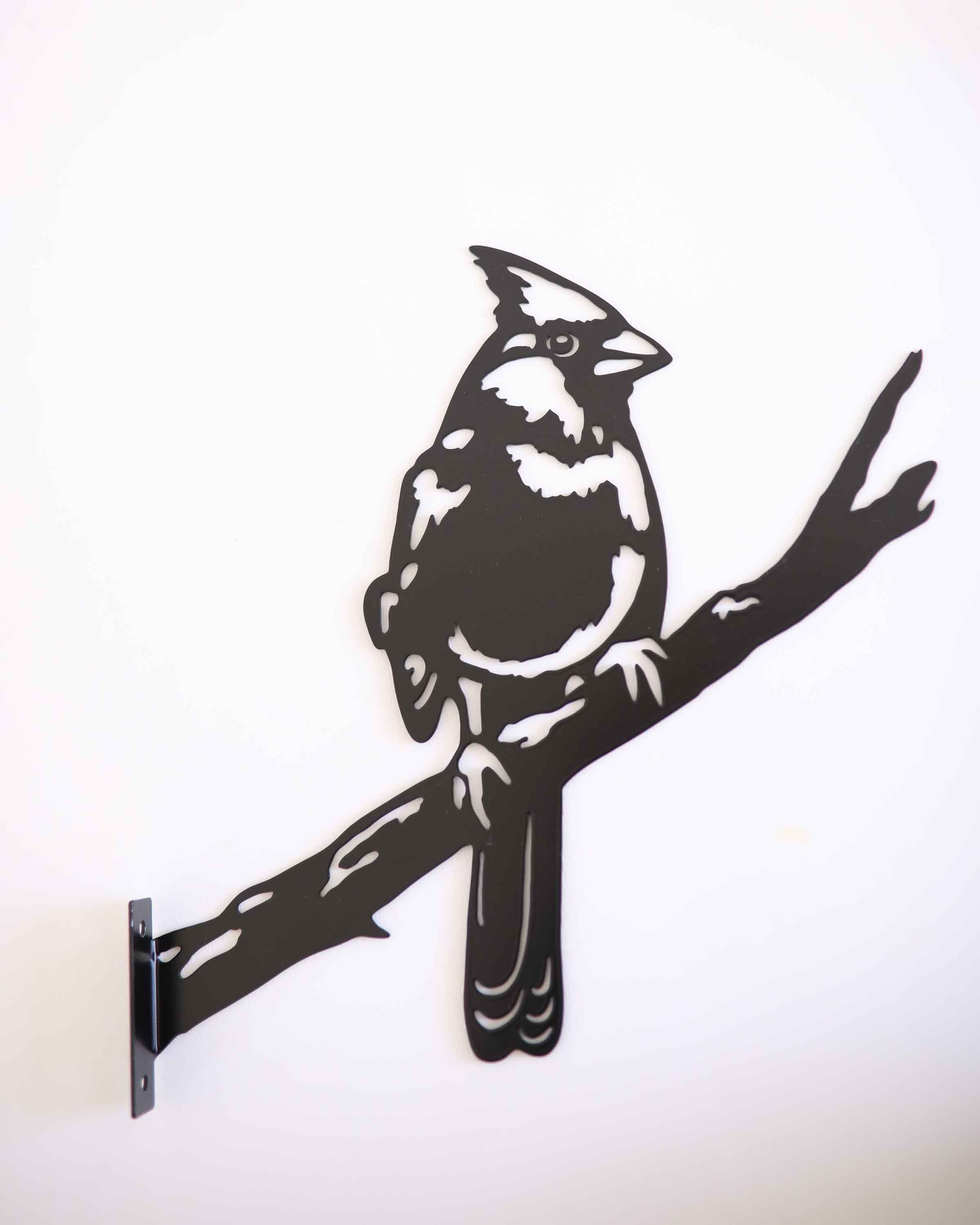 Cardinal Metal Sign Metal Tree Stake Metal Cardinal - Etsy