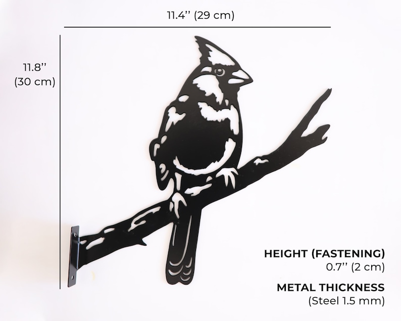 Cardinal Garden Silhouette Bird Tree Stakes Garden - Etsy