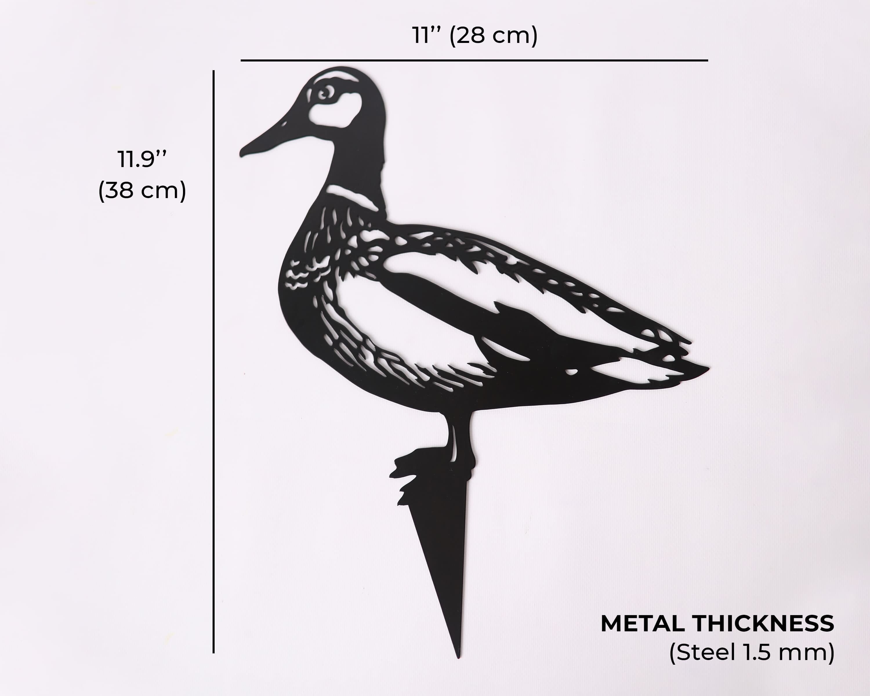 Rusty Metal Duck Statue Duck Garden Stakes Metal Duck Silhouette Metal ...