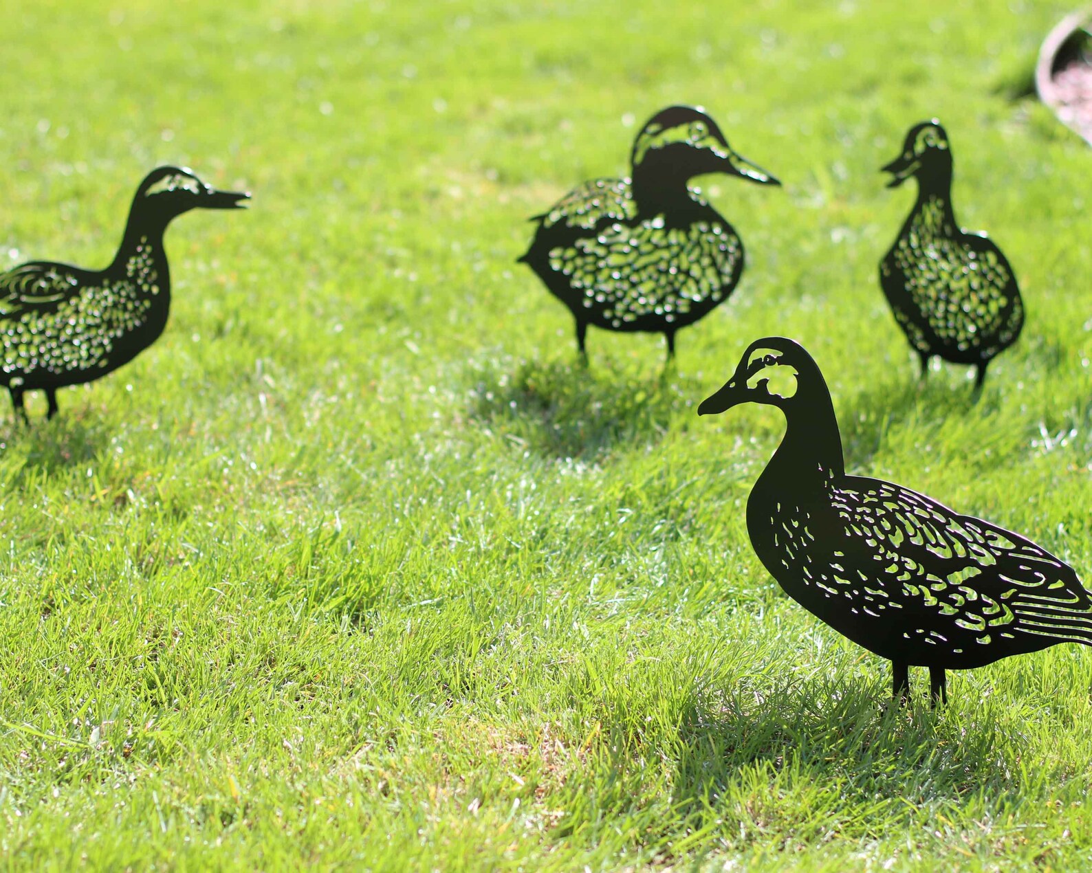 Rusty Metal Duck Statue Duck Garden Stakes Metal Duck Silhouette Metal ...