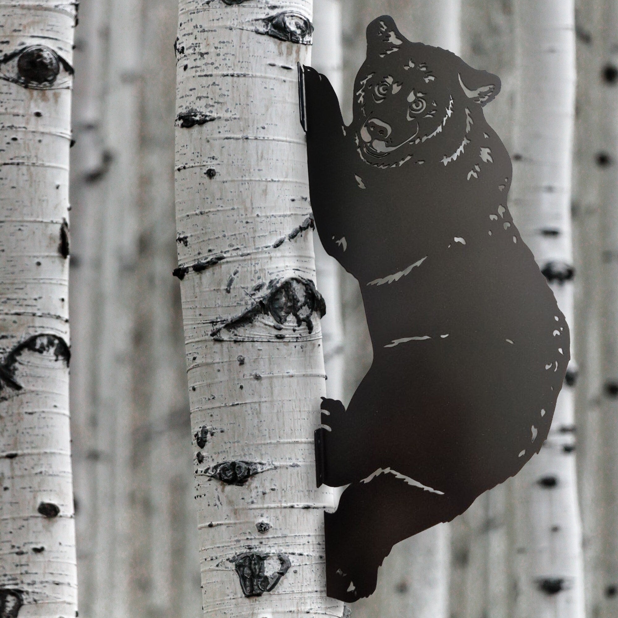 Metal Bear Silhouette for Garden Bear Garden Tree Stake Bear Metal Yard ...