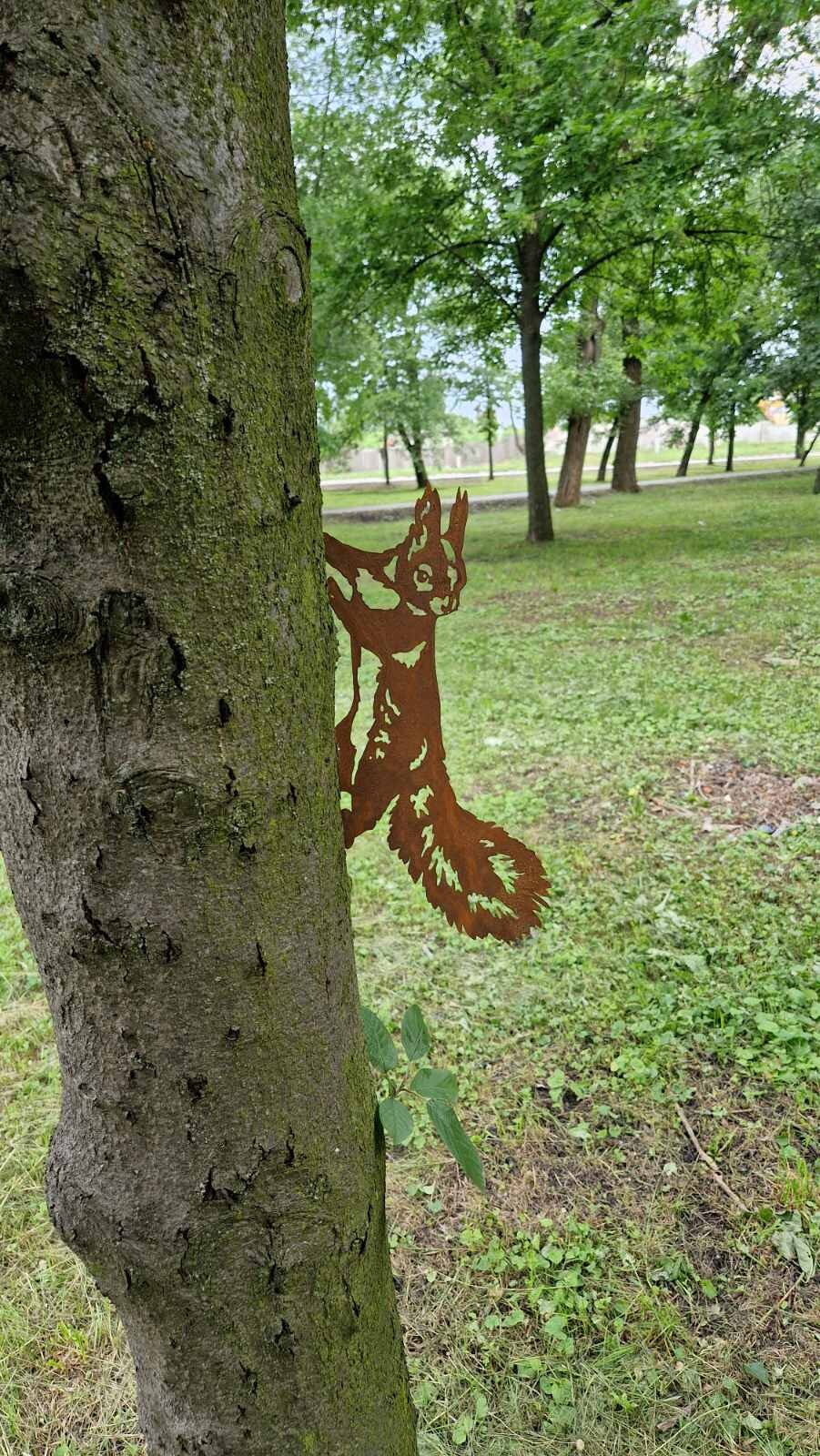 Squirrel Garden Stakes Yard Art Sculpture Metal Garden - Etsy