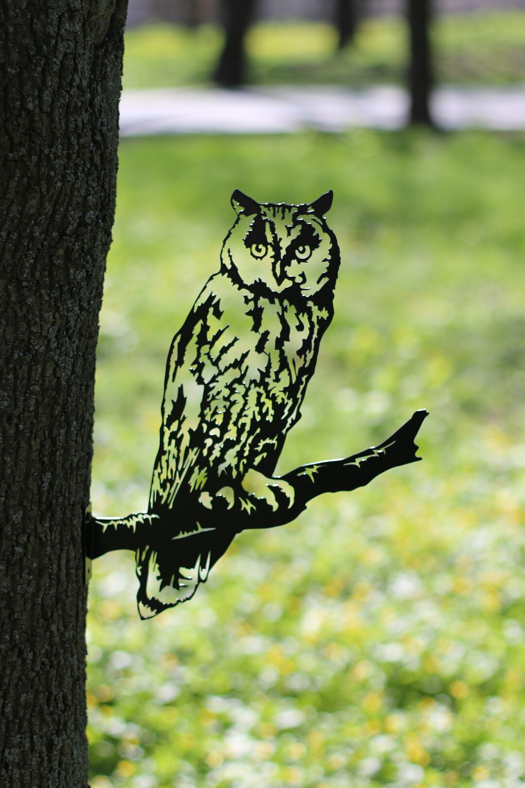 Outdoor Owl Ornament 0wl Garden Decor Metal Garden Decor Metal Owl ...