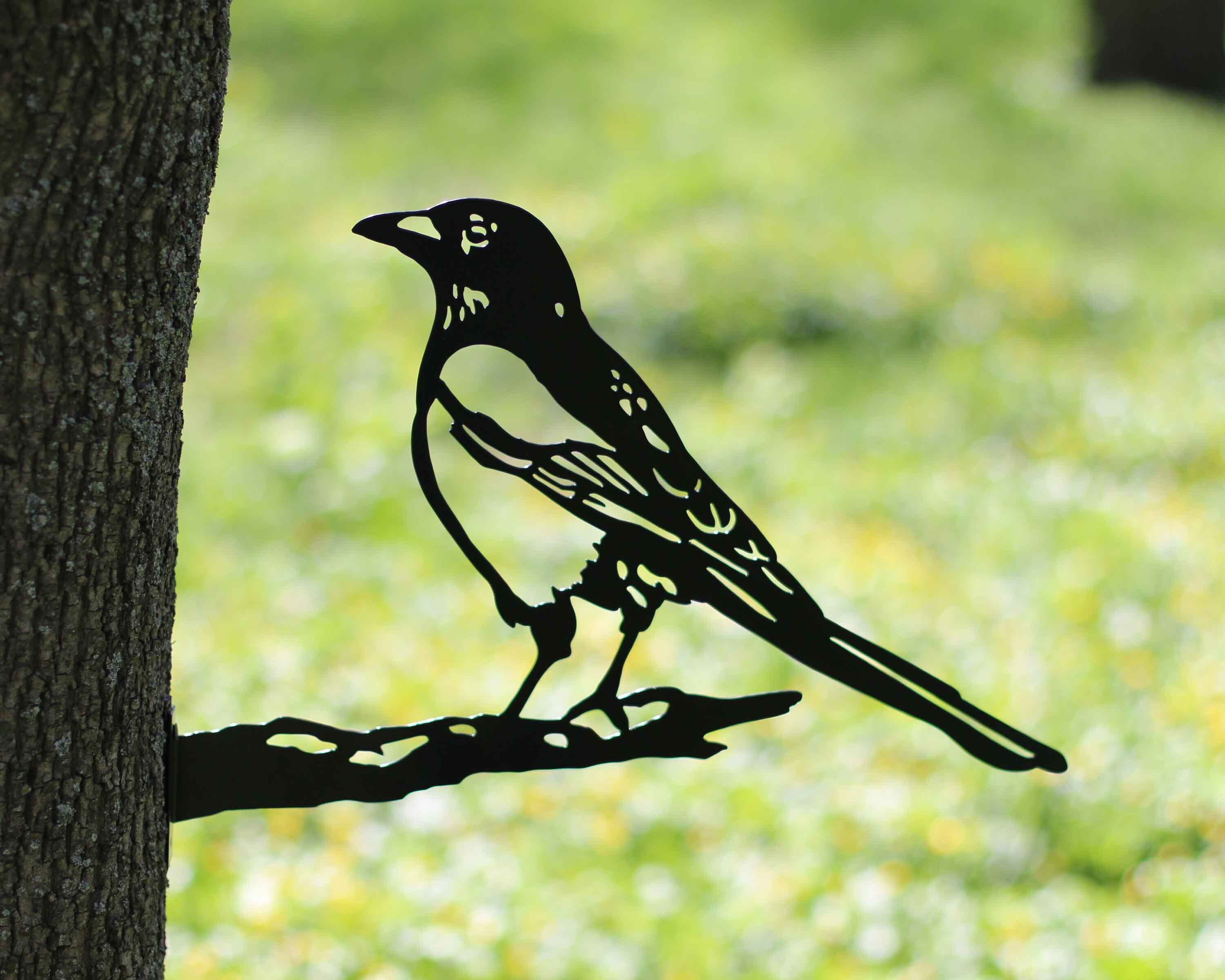 Magpie Wall Decor Metal Wall Art Birds Sign Art Bird Metal Wall Decor ...