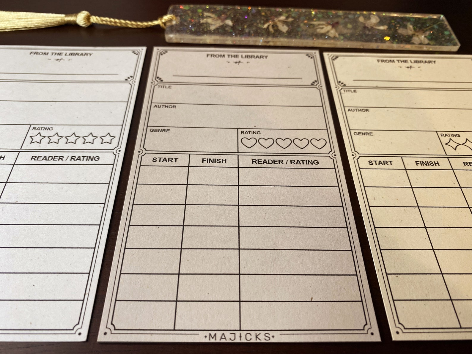 Printable Personal Library Pocket Card: Book Borrowing Tracker (digital ...