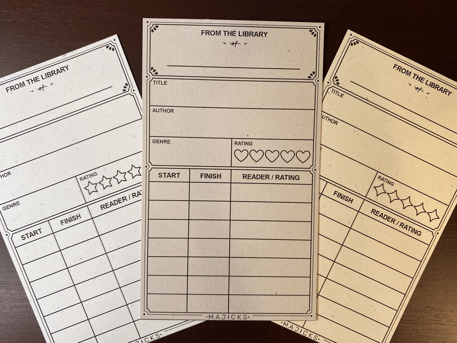 Printable Personal Library Pocket Card: Book Borrowing Tracker (digital ...