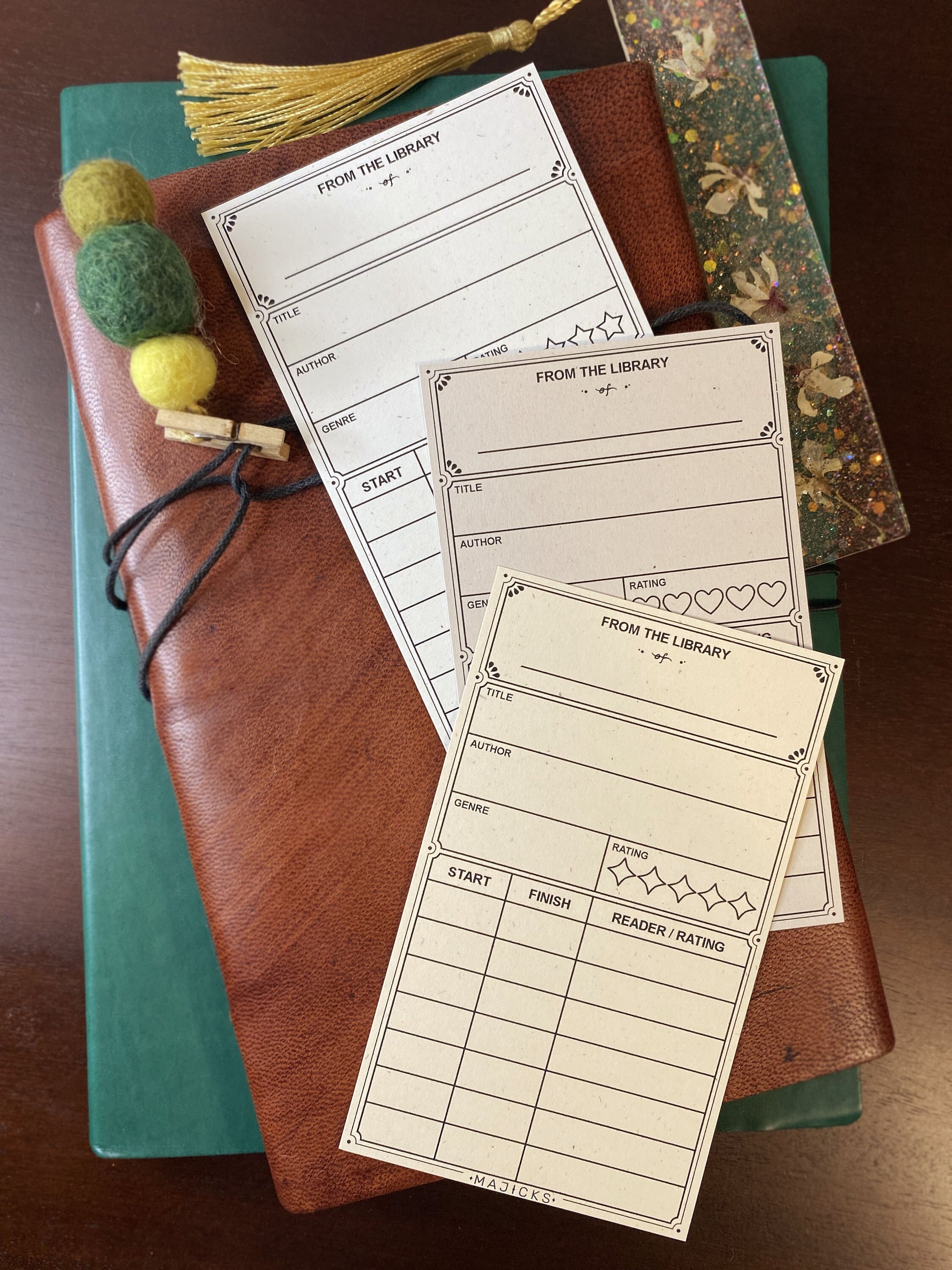 Printable Personal Library Pocket Card: Book Borrowing Tracker (digital ...