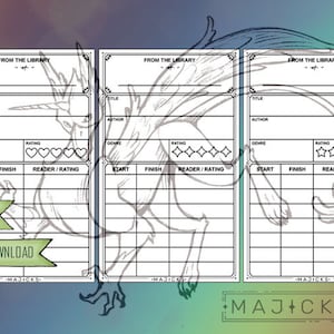 Printable Personal Library Pocket Card: Book Borrowing Tracker (digital ...