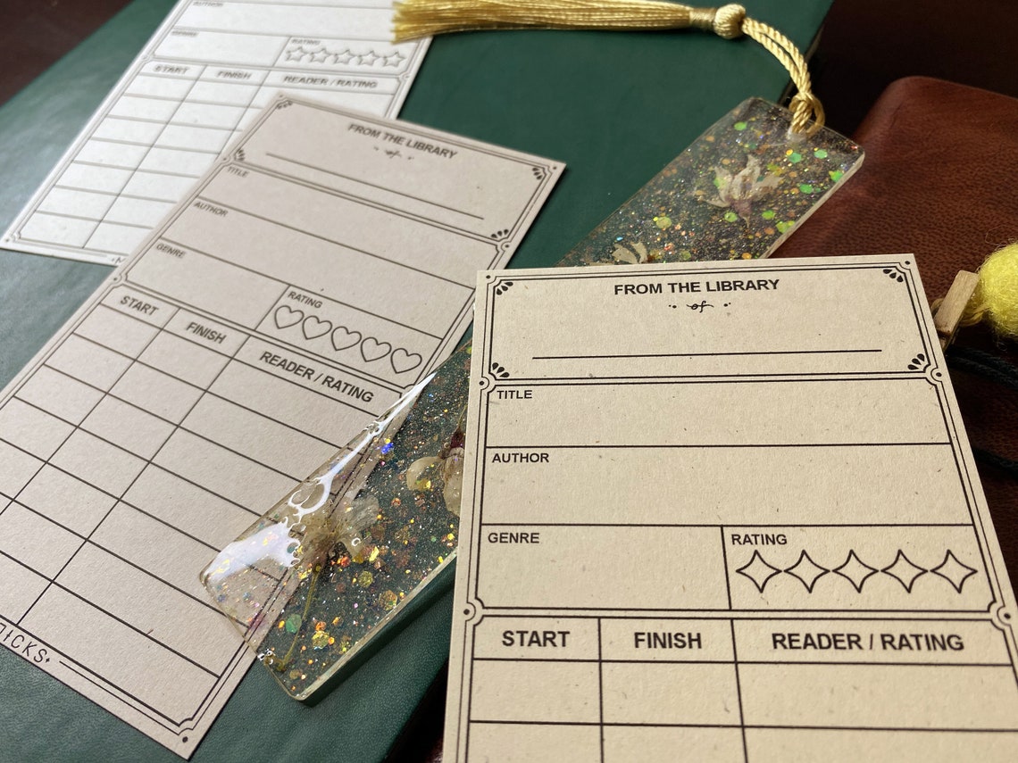 Printable Personal Library Pocket Card: Book Borrowing Tracker (digital ...